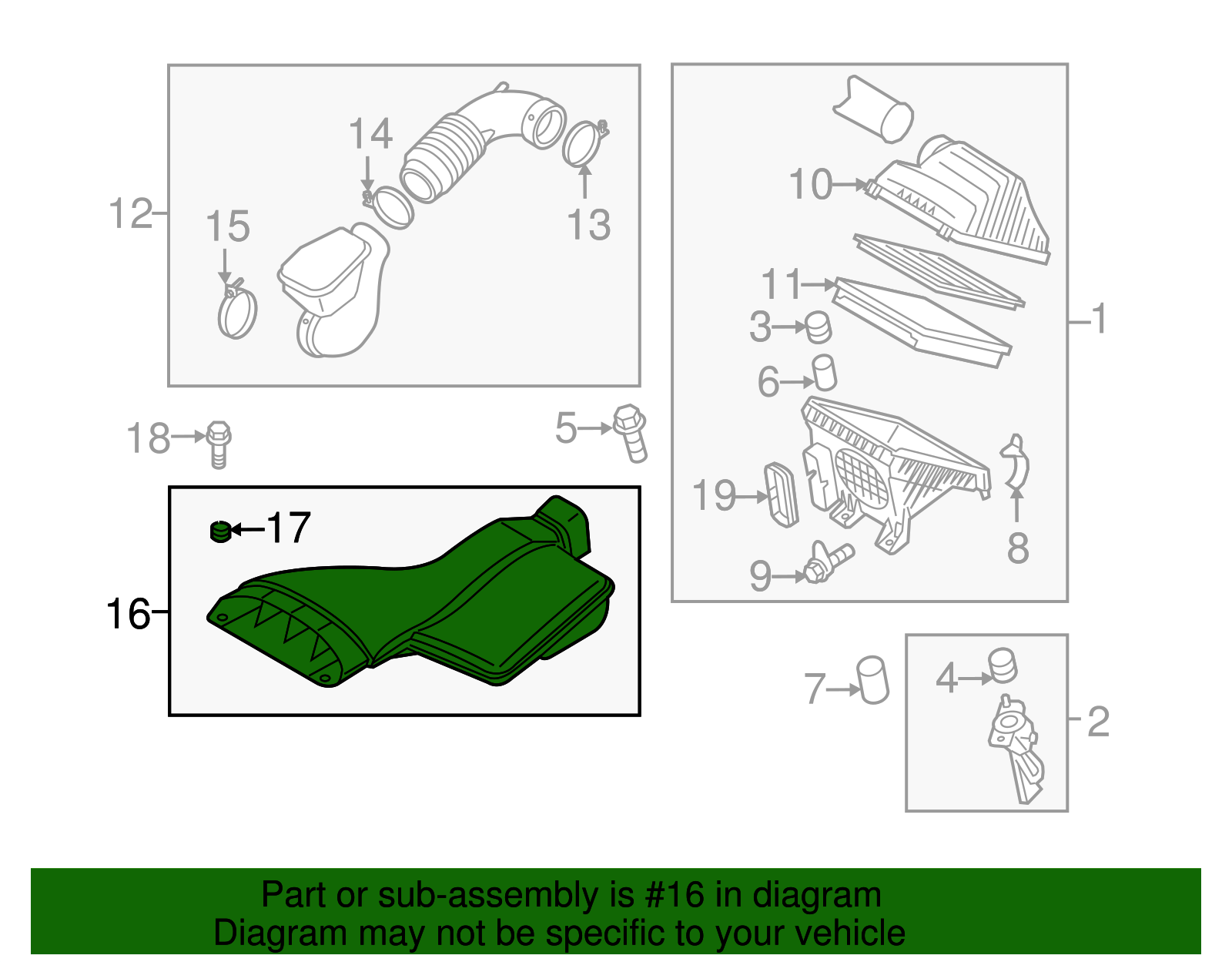 28210-2T110 - Engine Air Intake Hose 2011-2015 Kia Optima | Kia Cheap Parts