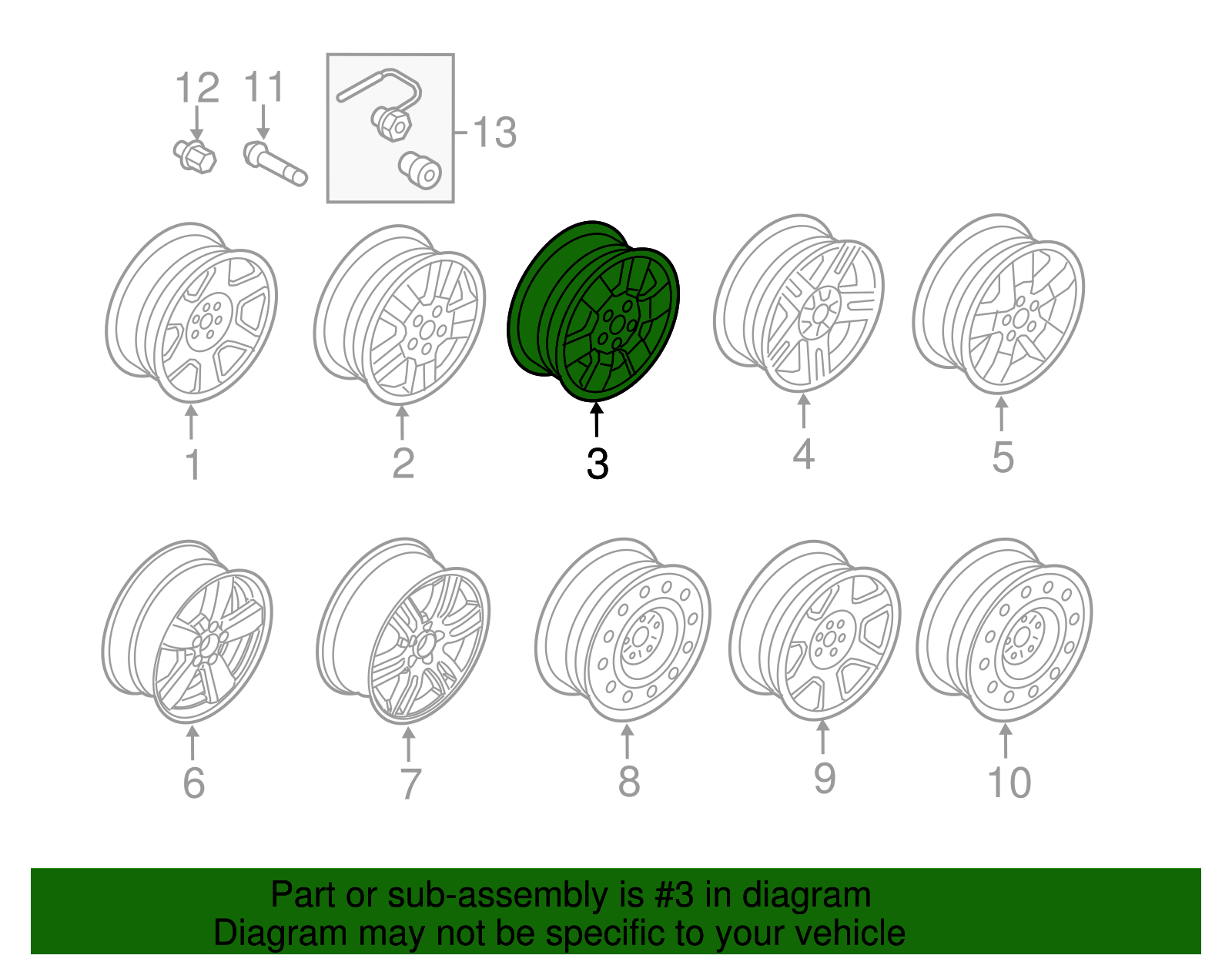 2008-2012 Ford Escape | Wheel, Alloy | 8L8Z-1007-J | Walls' Ford Parts