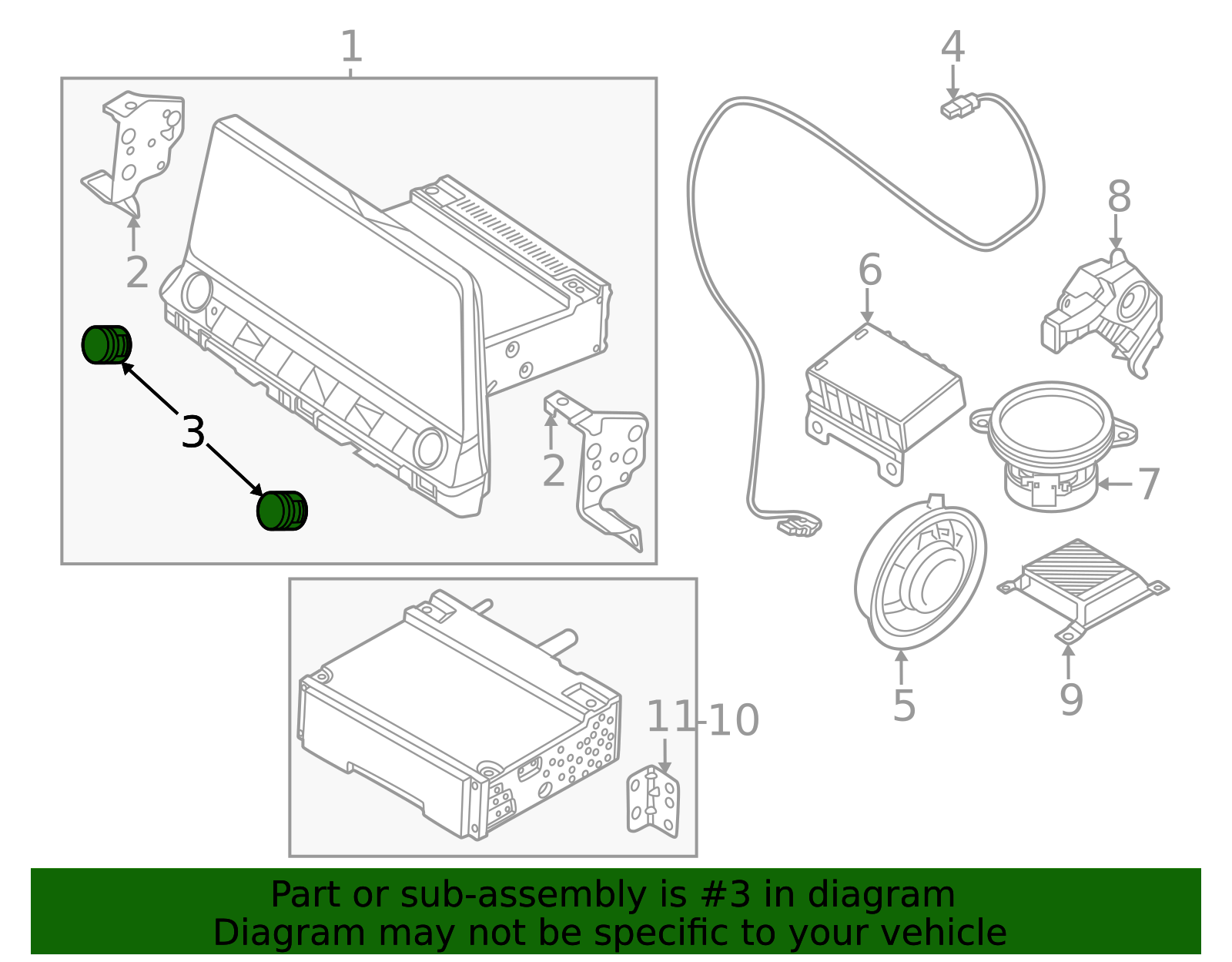 2021-2023 Kia Seltos Radio Knob 96173-Q5000DHV | TascaParts.com