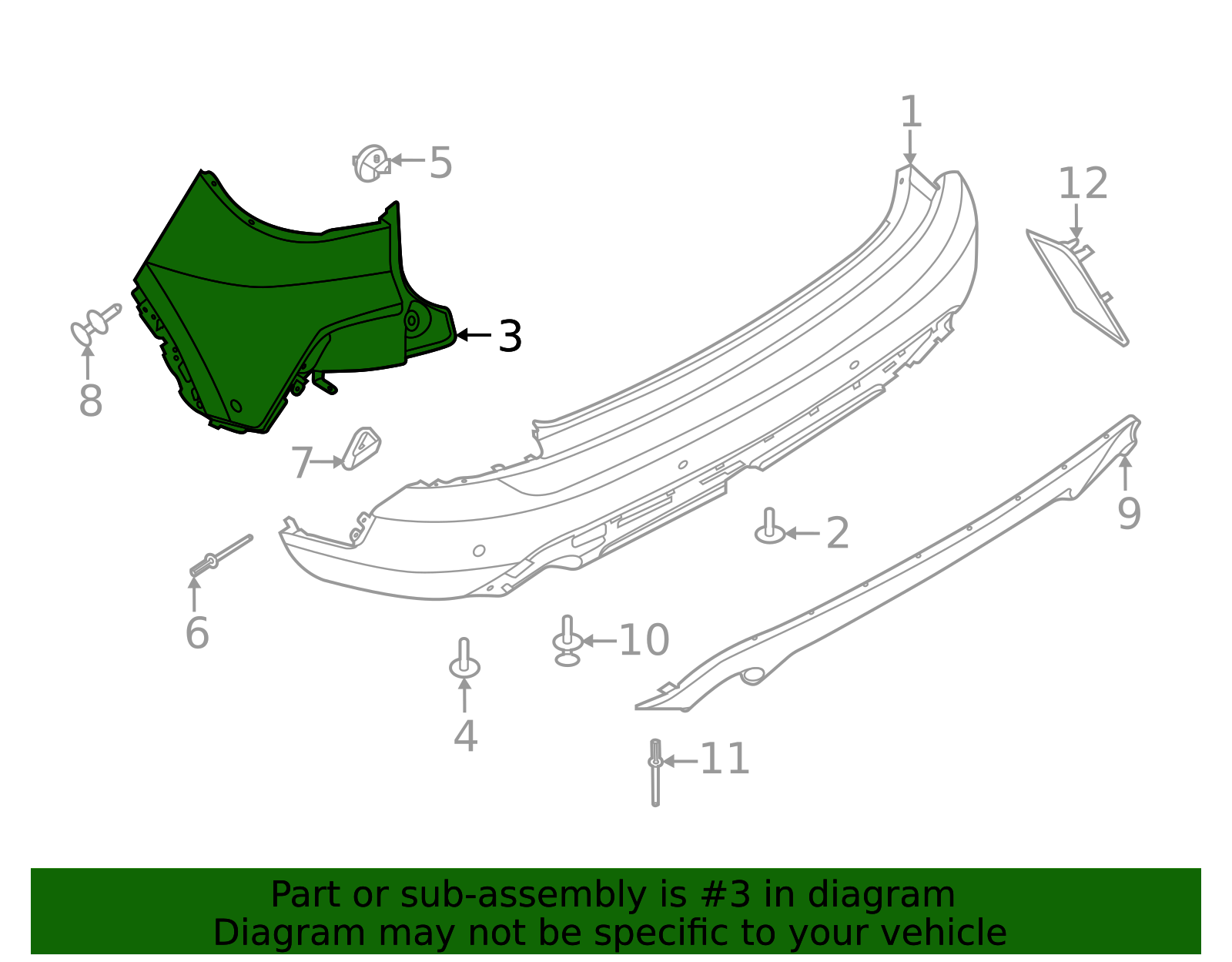 Bumper Corner Cover LJ6Z-17810-AFPTM | OEM Parts Online