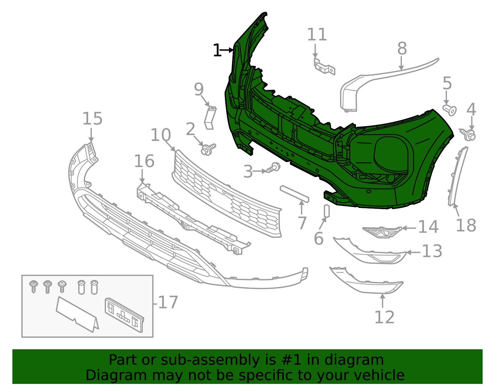 Bumper Cover 62012W270P | MitsubishiParts.com