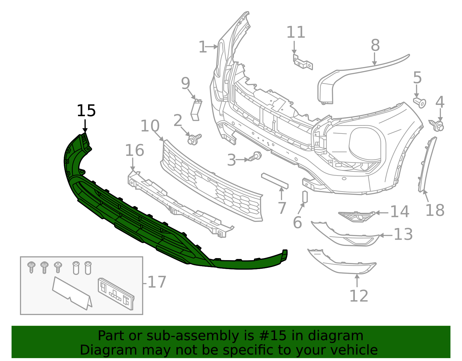 2022-2024 Mitsubishi Lower Grille 6400J890XA | OEM Parts Online