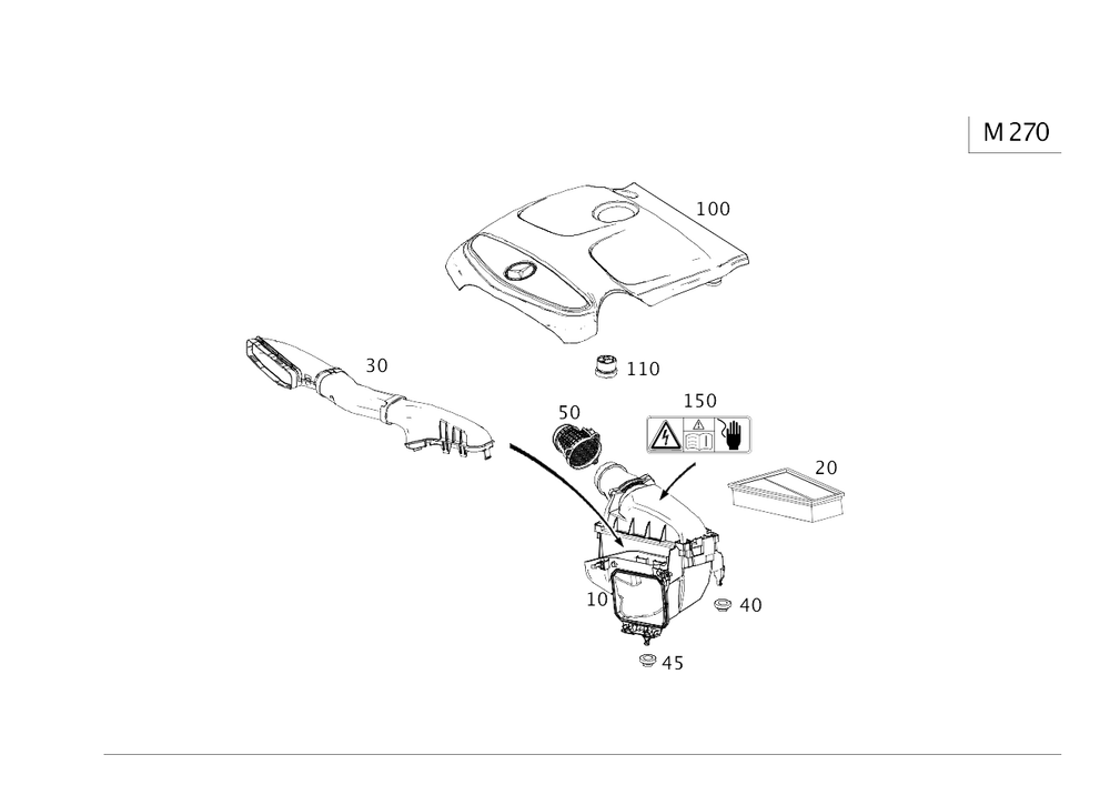 133-010-55-00 - Engine Cover - 2014-2020 Mercedes-Benz | Buy Mercedes ...