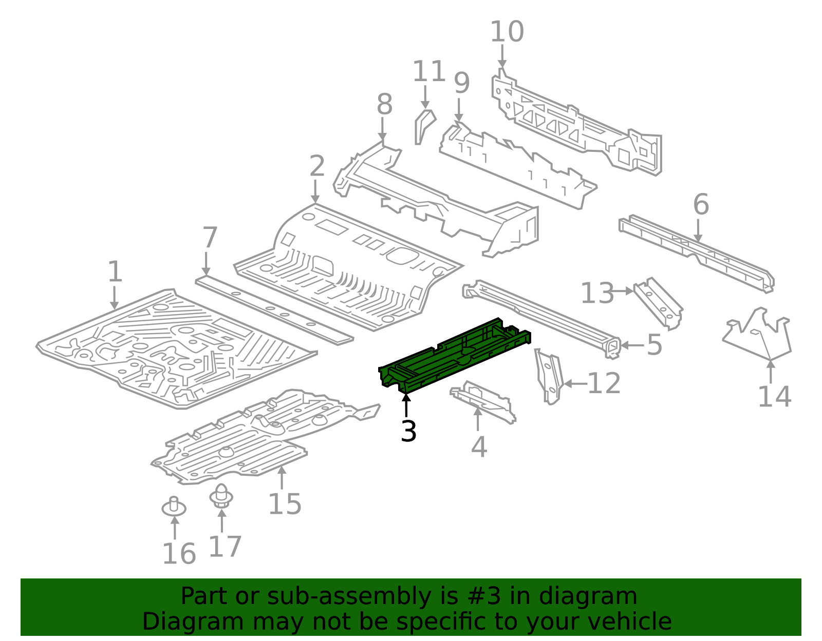 65150-T6Z-A00ZZ - Center Reinforced Honda Parts Online