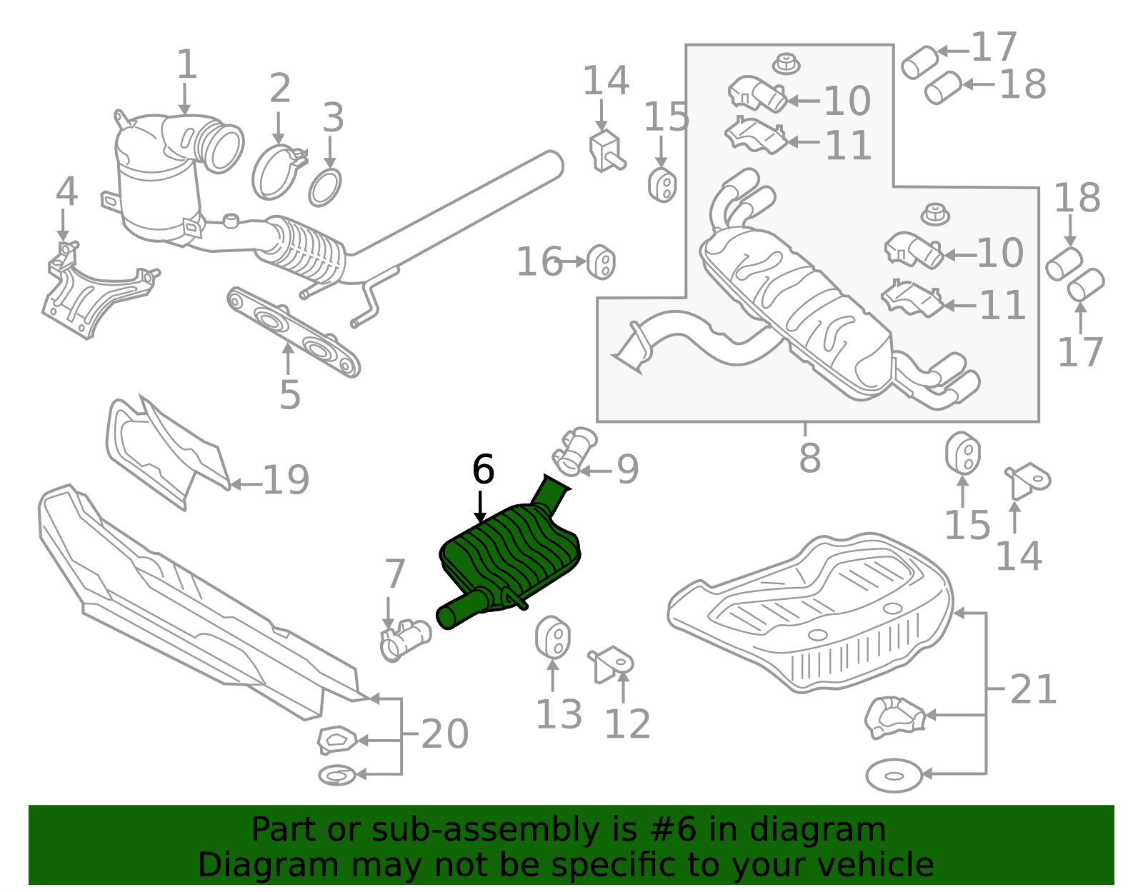 5Q0-253-409-C - Volkswagen Muffler Performance Auto Parts