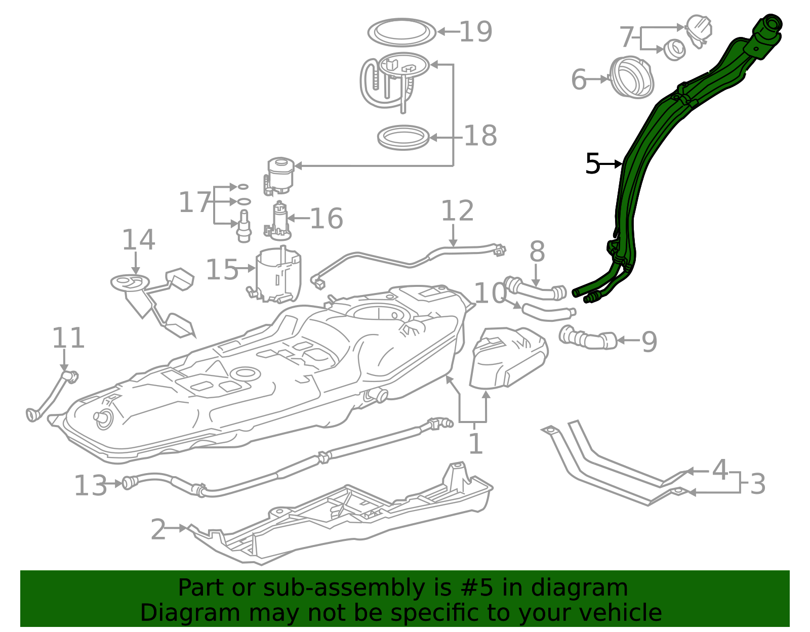 2013-2018 Toyota RAV4 Pipe Sub Assembly Fuel 77201-42190 | Sparks Parts