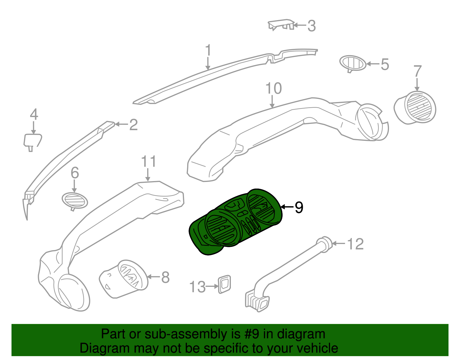Dashboard Air Vent - Direct Airflow, OEM Style | AutoNation Parts