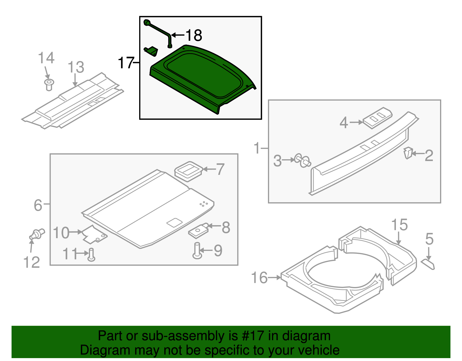 2009-2018 Volkswagen Tonneau Cover 5N0-867-769-M-7T8 | OEM Parts Online