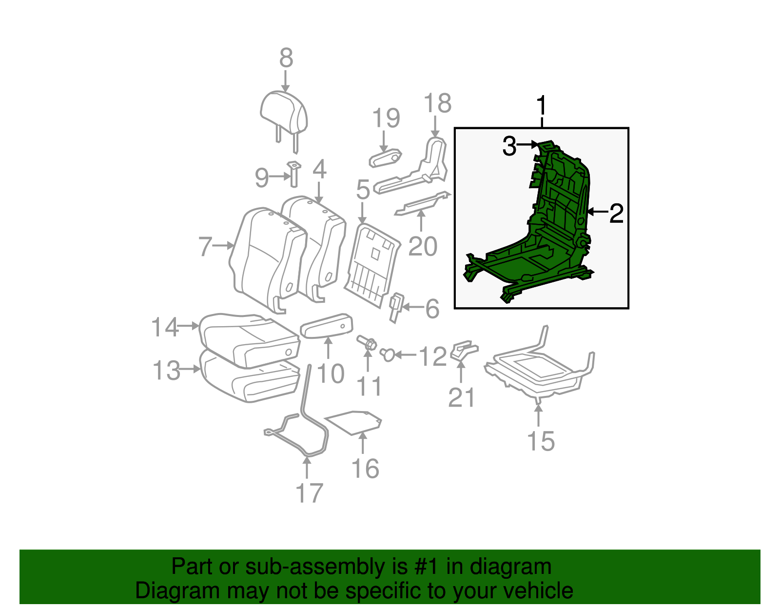 2008-2010 Toyota Highlander Frame Assembly 72730-48130 | Toyota Parts ...