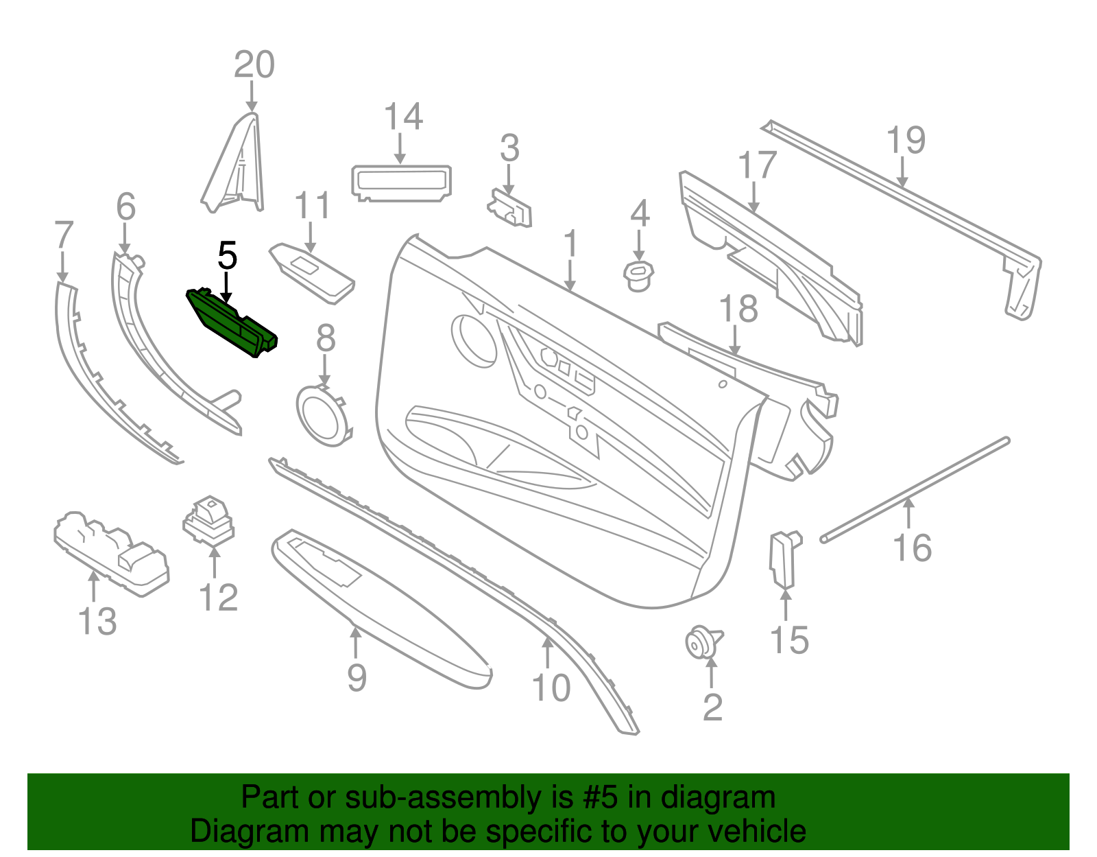 51417279342 - 2012-2020 BMW Handle, Inside (51-41-7-279-342) | BMW of ...