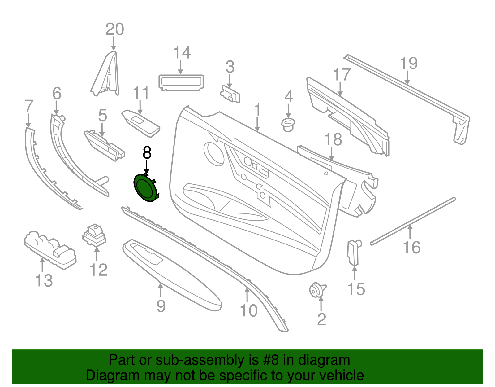 51-41-7-279-319 - 2012-2021 BMW - Speaker Grille | BMWPartsHub