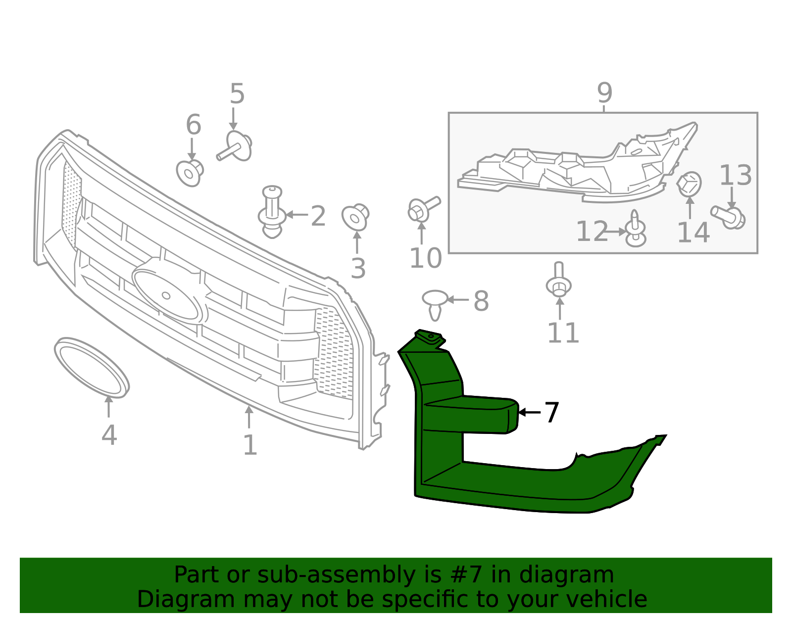 FL3Z-17C754-AA - Headlight Bezel Direct Factory Parts