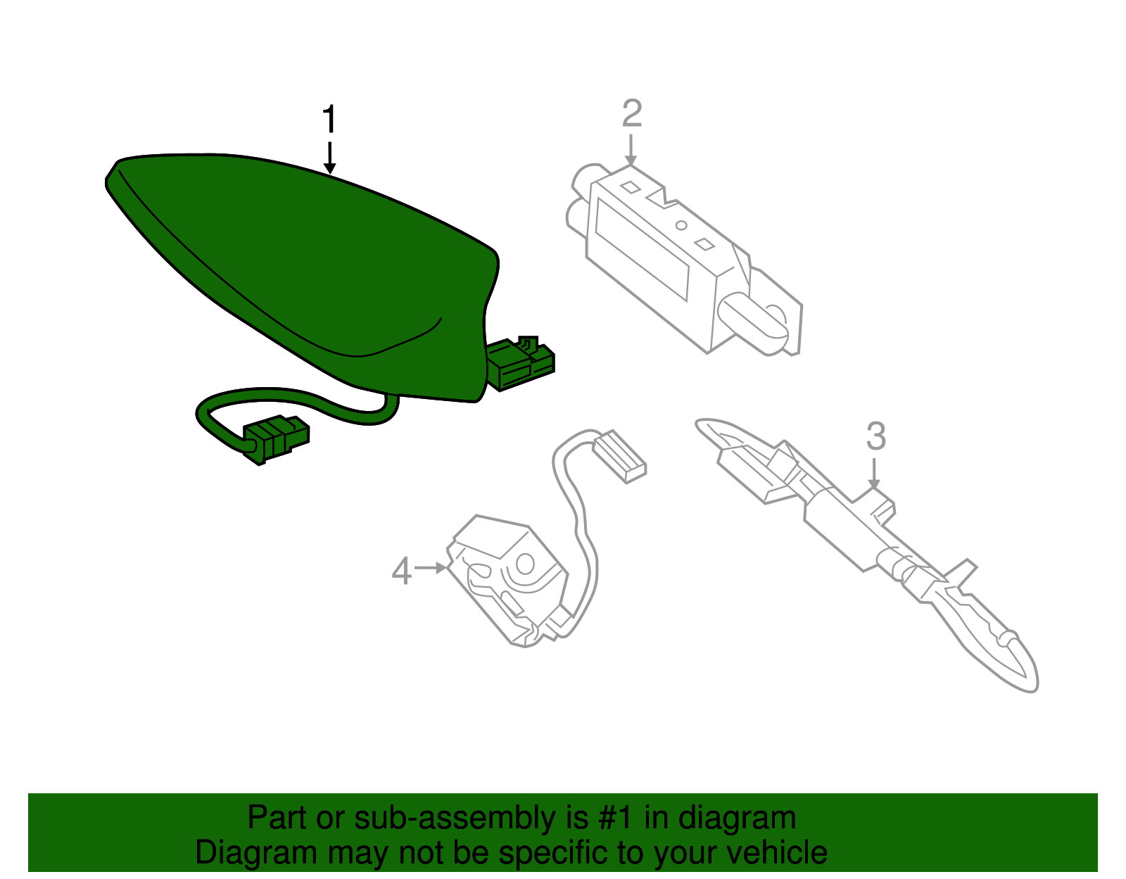 13496825 - 2016-2024 GM - Carbon Flash High Frequency Antenna ...