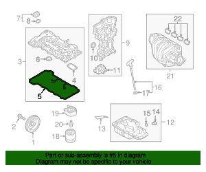 2014-2021 Hyundai Valve Cover Gasket 22441-2E210 | OEM Parts Online