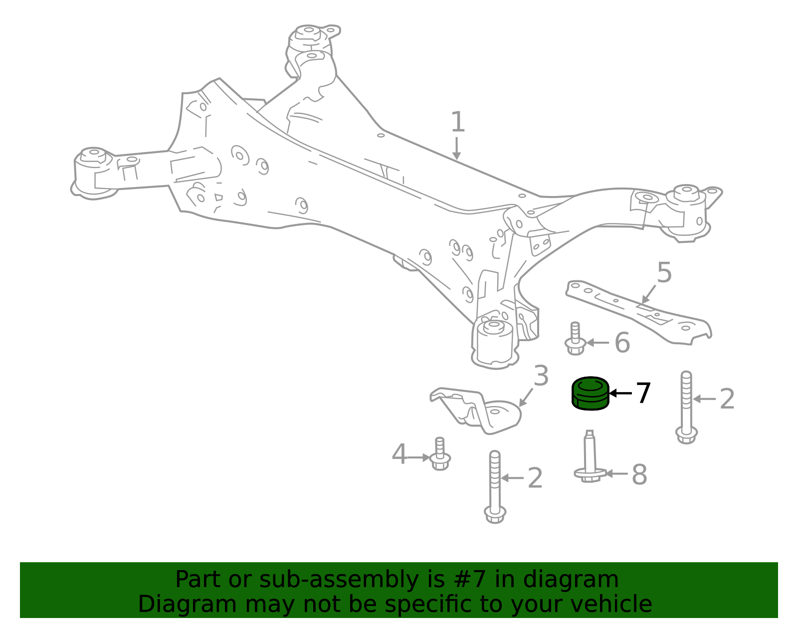 50430-T2A-A01 - Damper Rear Sub-Frame Dynamic - 2013-2020 Honda Accord ...