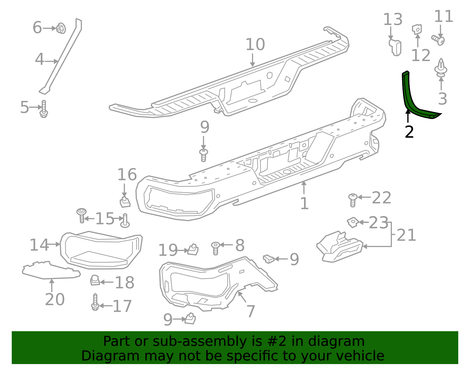 84520903 - High-Quality Rear Passenger Side Bumper Fascia Protector for ...