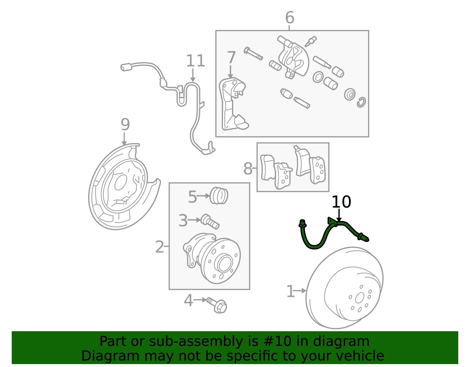 2008-2013 Toyota Highlander Brake Hose 90947-A2048 | MotorMotor