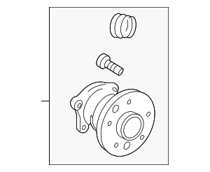 42460-0E030 - Hub & Bearing Assembly - 2008-2013 Toyota Highlander ...