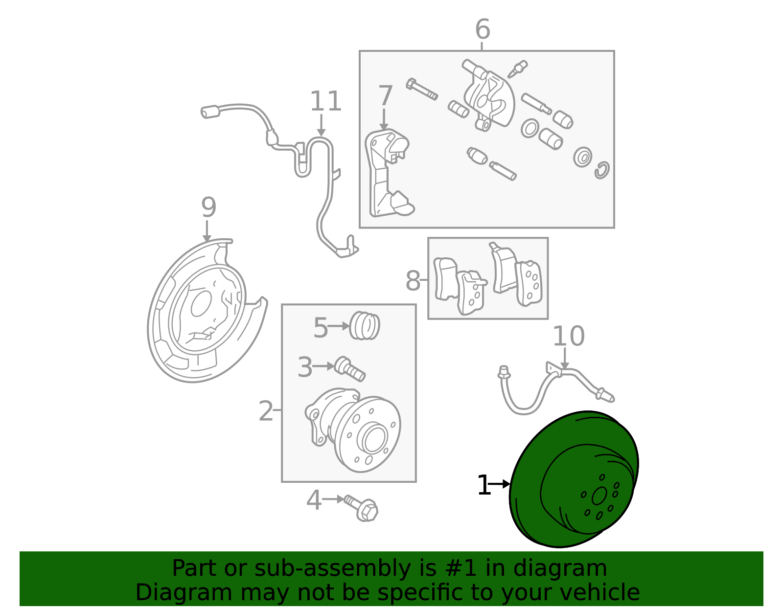 Genuine Official Toyota Rotor - Single part# 42431-0E040 for 2010-2013 ...