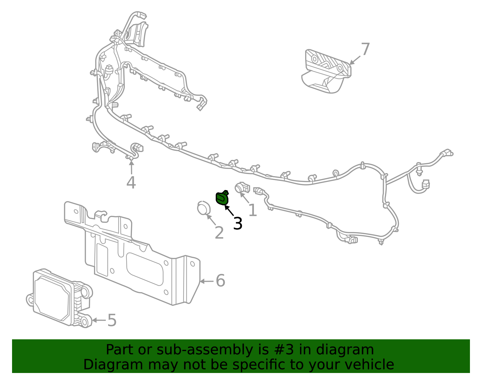 2021-2024 Chevrolet Tahoe Park Sensor Bracket 87816954 | GM Parts Center