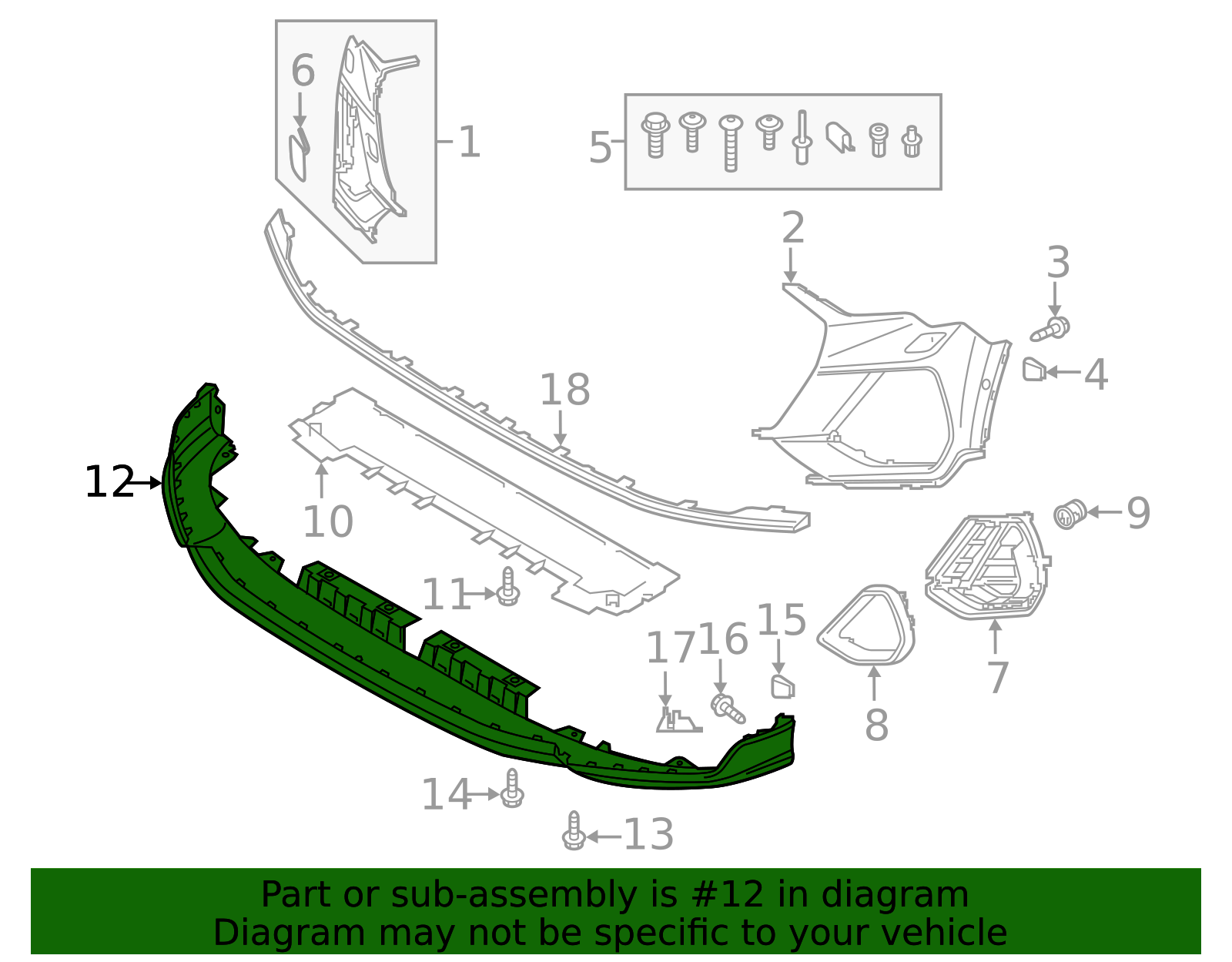 2019-2023 Audi Q3 Spoiler 83A-807-061-B-GRU | OEM Parts Online