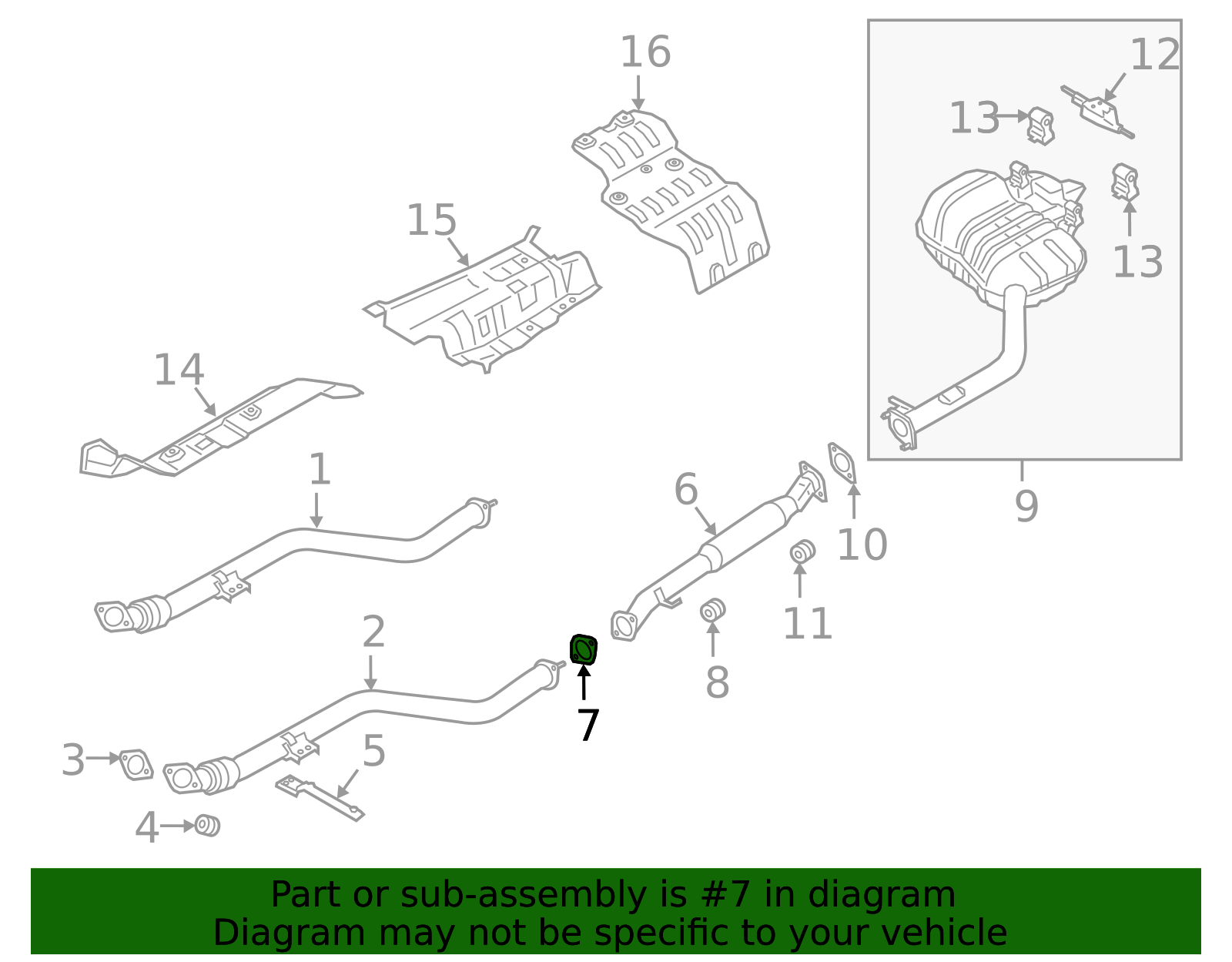 28751-3S100 - Exhaust Pipe To Manifold Gasket - 1994-2021 Hyundai ...