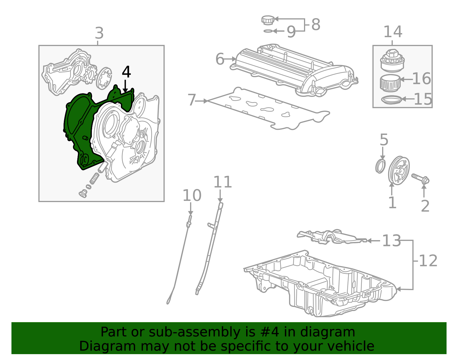 90537915 - 2000-2017 GM - Water Pump Seal | Partners Chevy