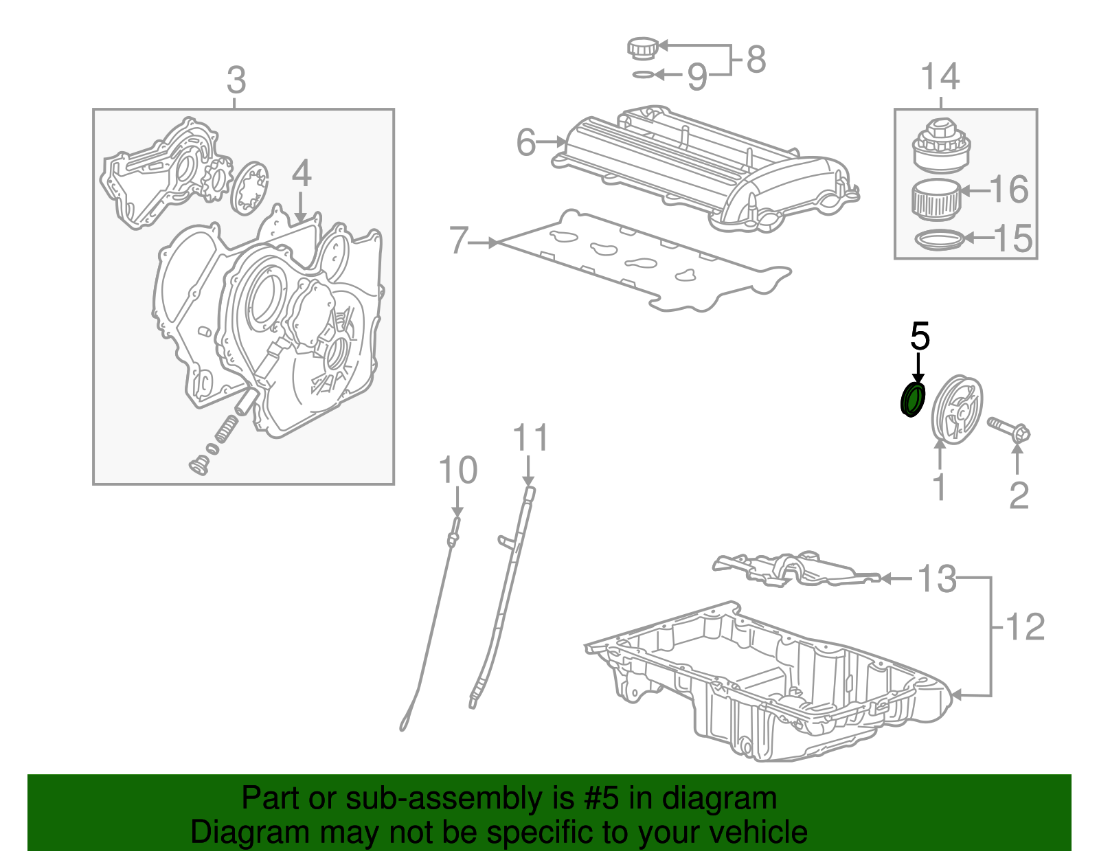 1987-2023 GM Rear Main Seal 12591866 | Hadwin-White Parts