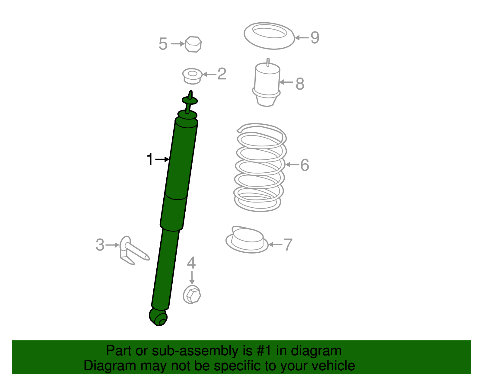 2011-2015 Ford | Shock Absorber Assembly | ASH-24548 | Walls' Ford Parts