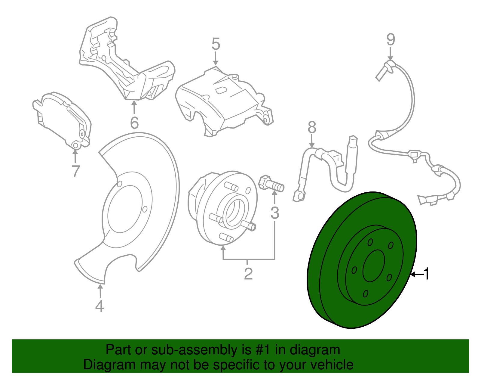 2010-2020 GM Front Disc Brake Rotor 23118530 | Courtesy Parts