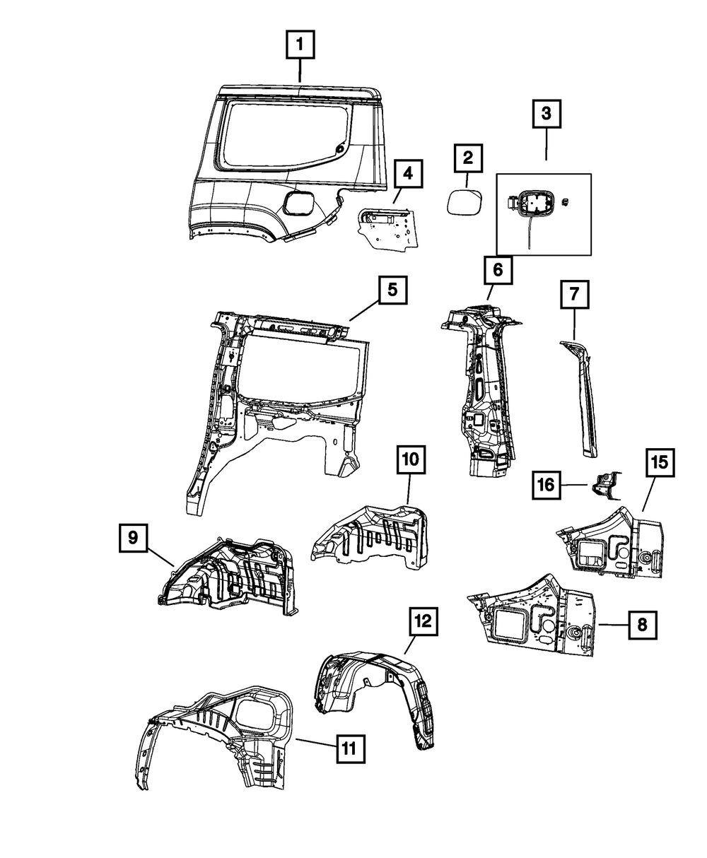 2022 Jeep Fuel Filler Housing 68425527AD | My Mopar Parts