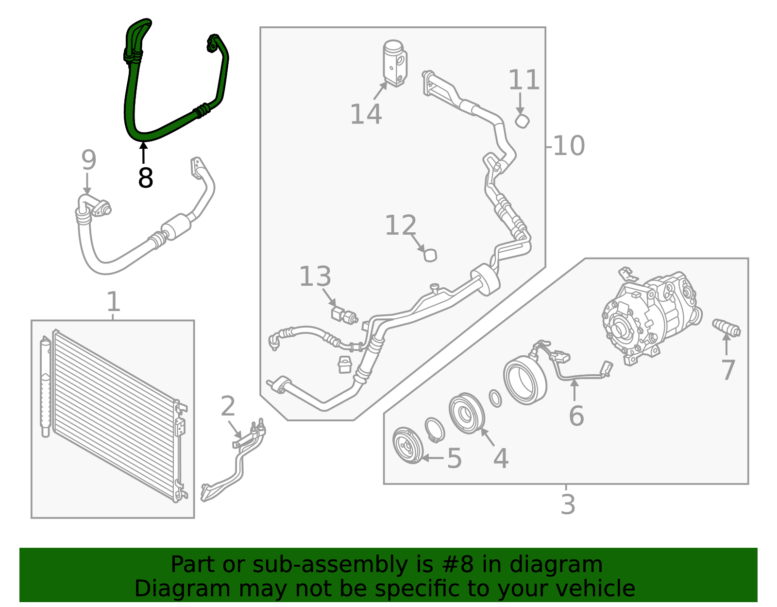 Hyundai - 97762-AR110 - Discharge Hose - 2022-2025 Genesis GV70 | OEM ...