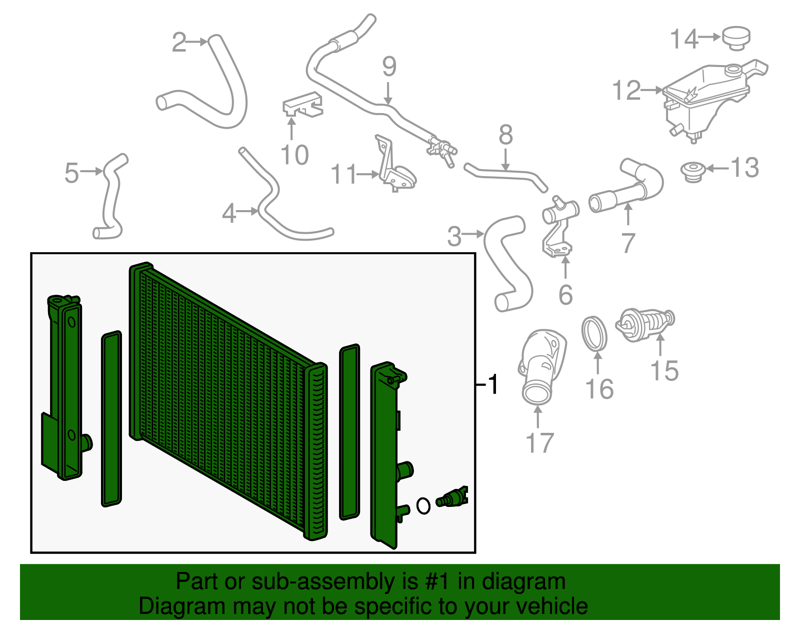 2016-2018 Toyota Radiator Assembly 16400-22160 | Toyota Parts Center