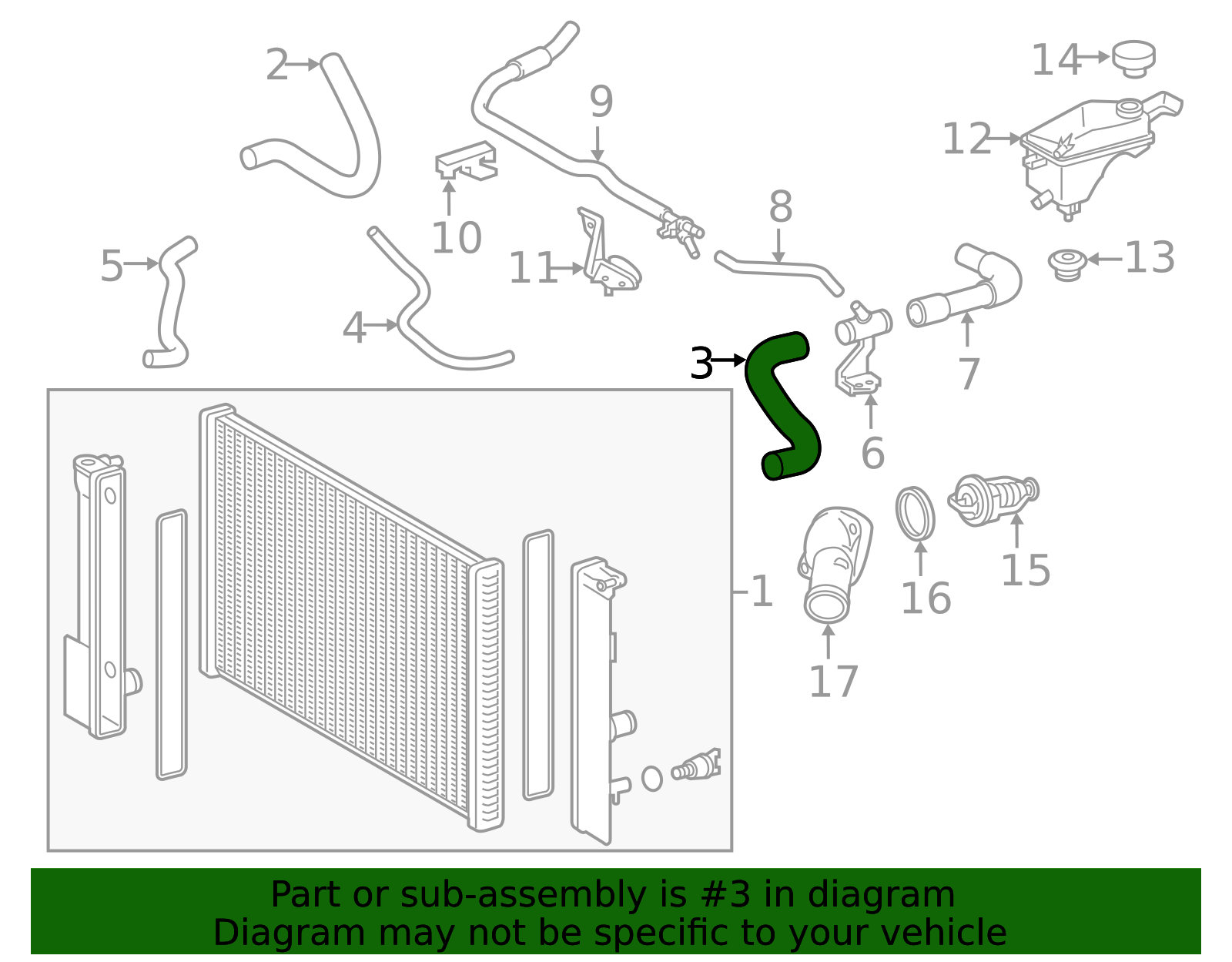 Radiator Coolant Hose 16573-37040 | Toyota Parts Center