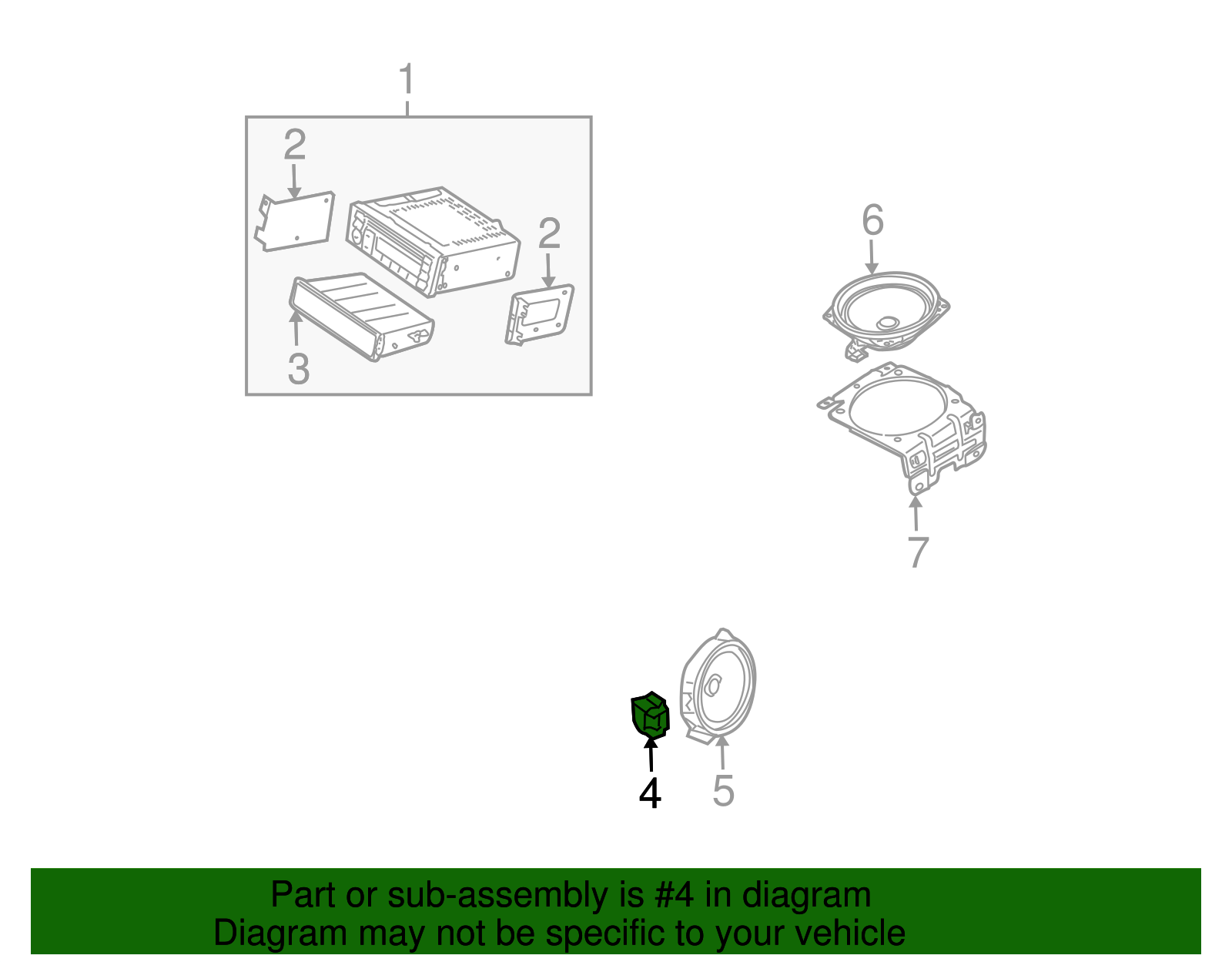 96310-2F501 - Front Dr Speaker 2004-2009 Kia | Kia.Parts Store
