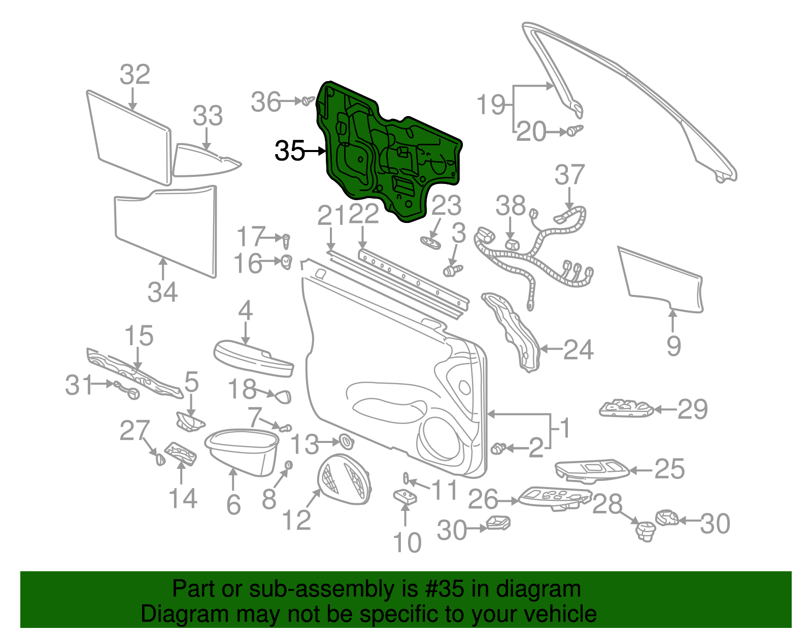 2000-2005 Cadillac DeVille Water Deflector 25716195 | Capital Chevy Parts