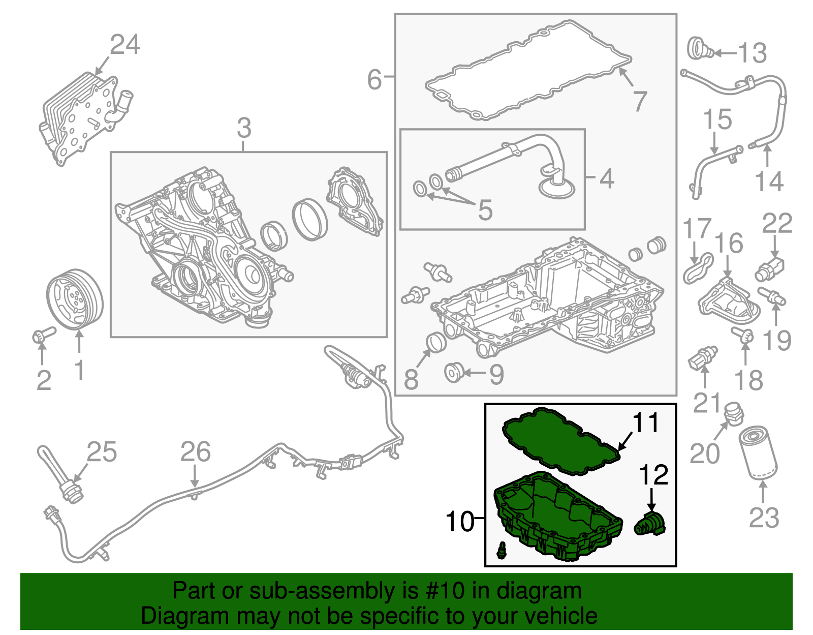 BC3Z-6695-B - Oil Pan 2011-2025 Ford | Ford Parts Direct