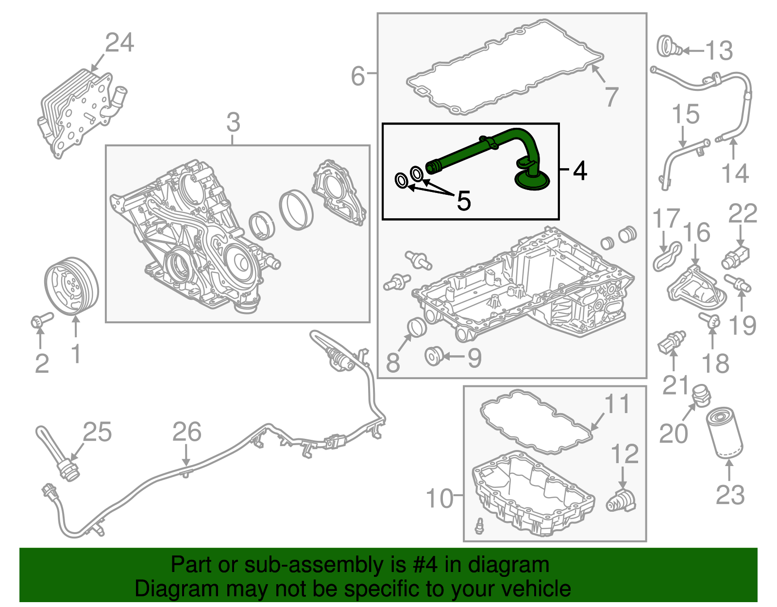 2011-2019 Ford Engine Oil Pump Pickup Tube And Screen BC3Z-6622-D ...