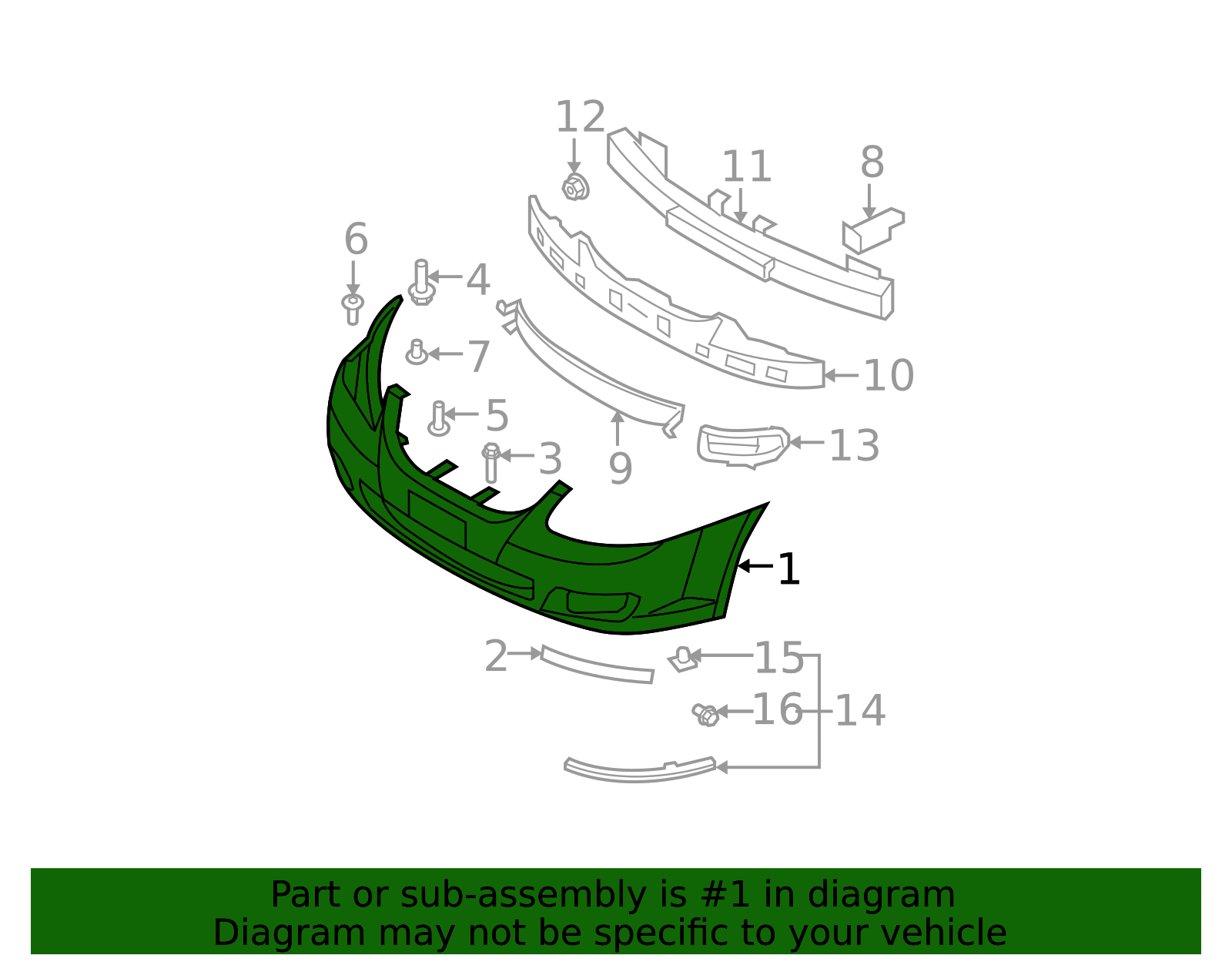 86511-2F501 - Bumper Cover 2007-2009 Kia Spectra | Kia.Parts Store