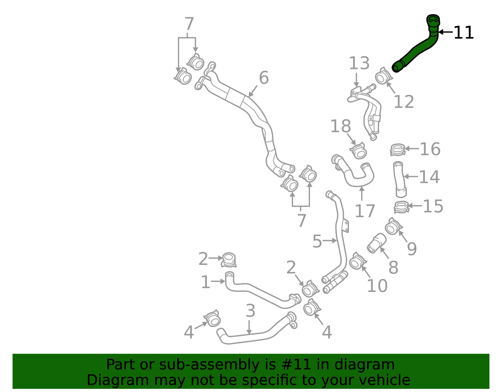 4G0-122-109-F - High-Quality Engine Coolant Overflow Hose for 2013-2018 ...