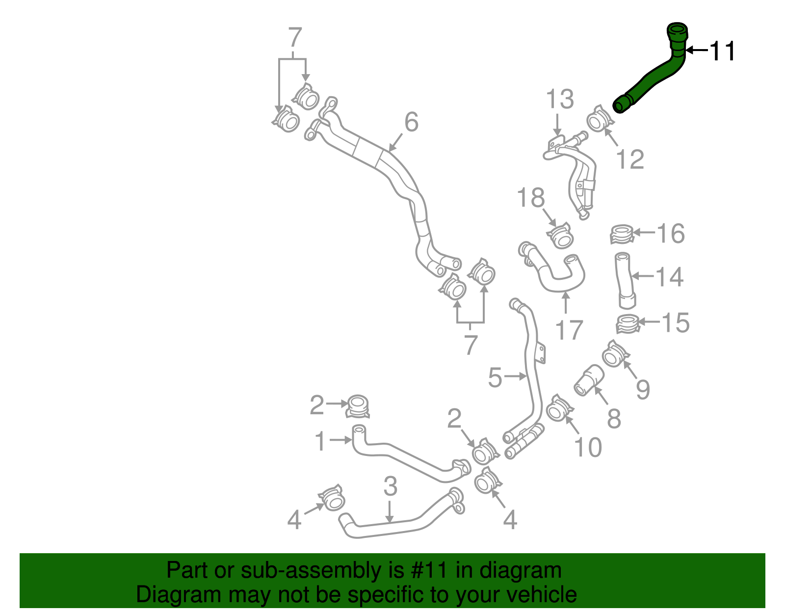 4G0-122-109-F - Reservoir Hose 2013-2018 Audi | Audi OEM Parts Guy