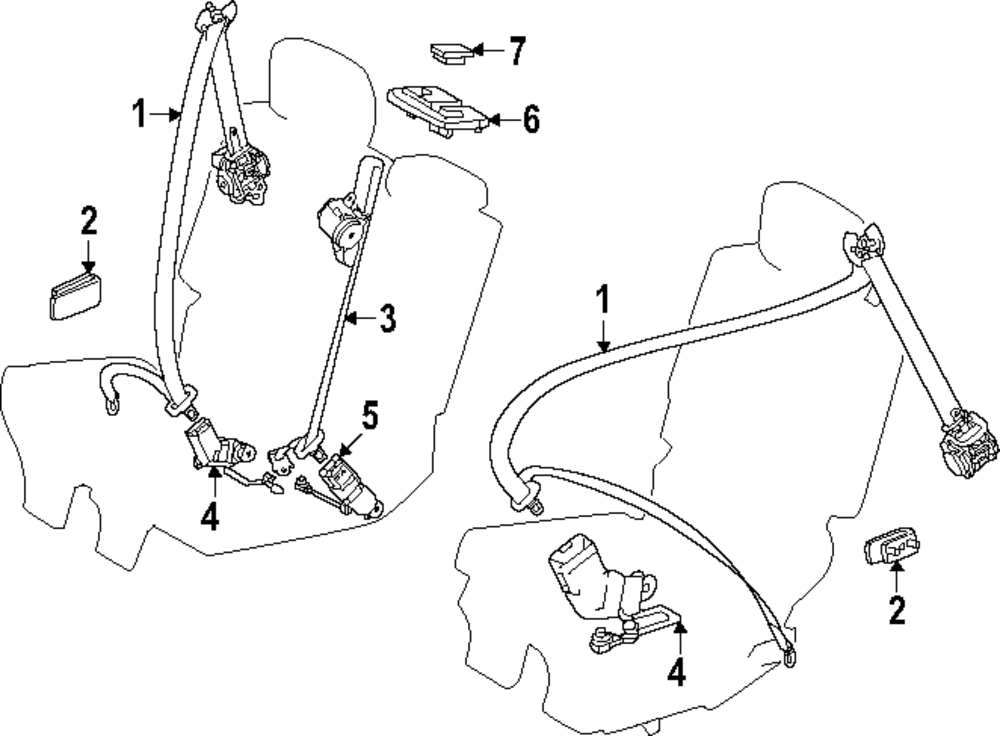 2023-2025 Toyota Sequoia Lap & Shoulder Belt 73370-0C110-C1 | Freeman ...