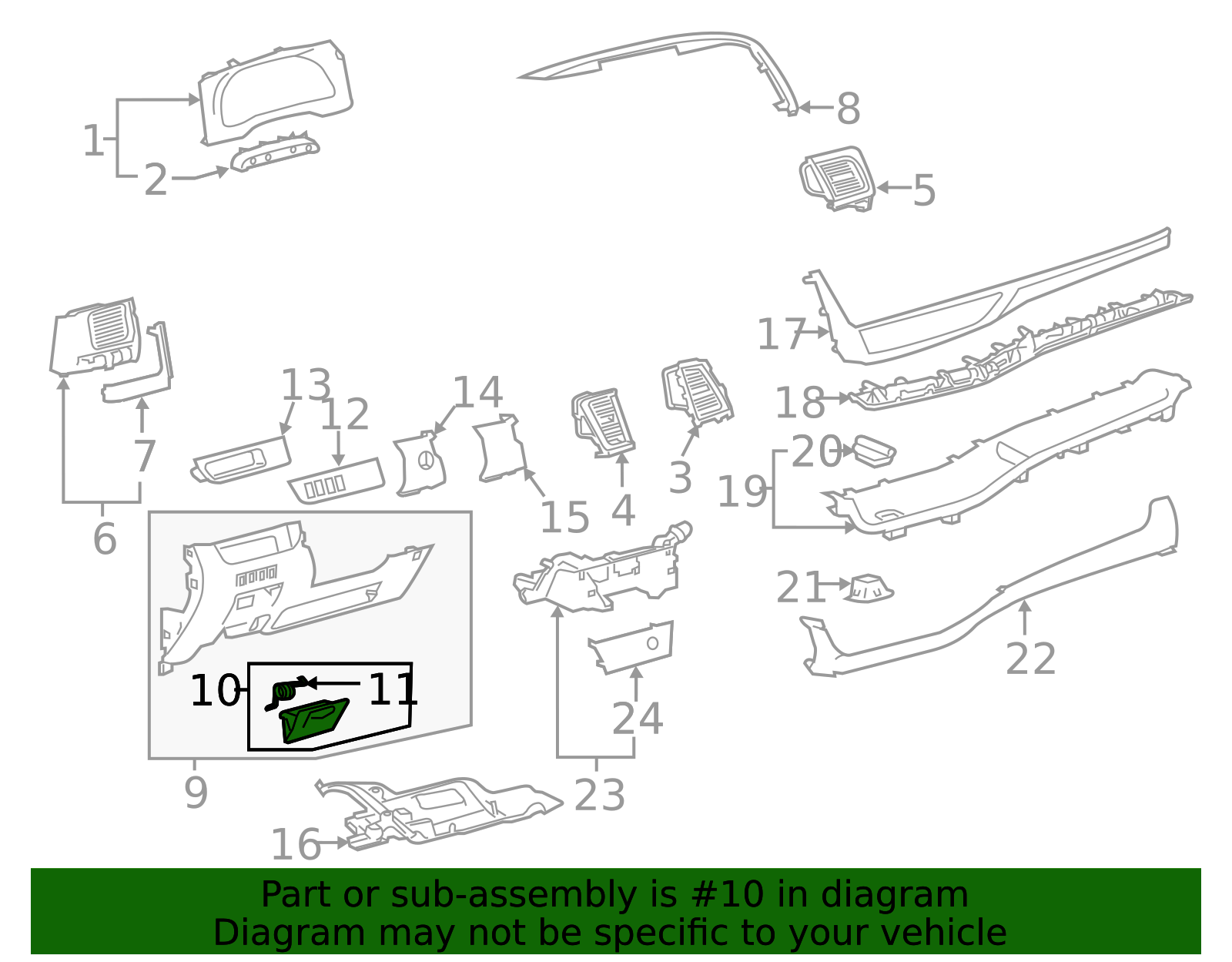 55450-0E030-C0 - Coin Holder - 2014-2019 Toyota Highlander | Toyota ...