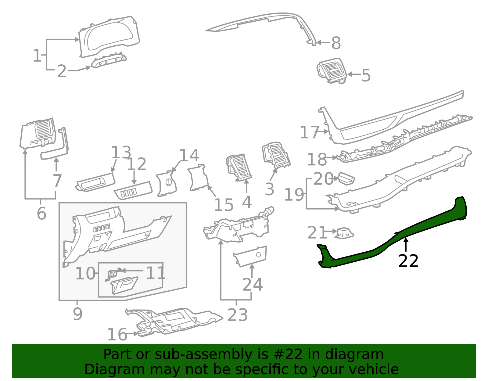 55471-0E020-C0 - High-Quality Ornament for 2014-2019 Toyota Highlander ...