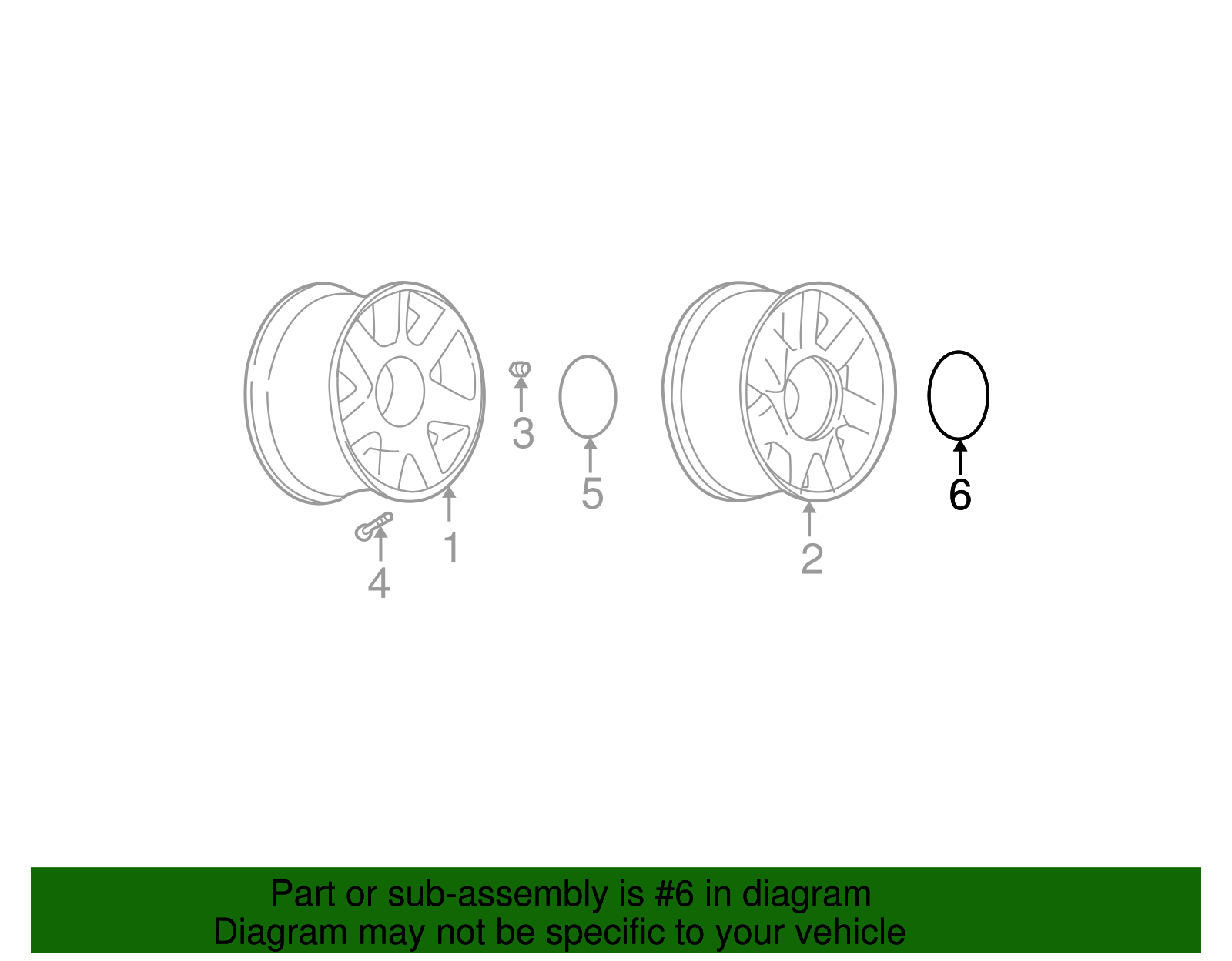 2002-2005 Cadillac DeVille Center Cap 09594262 | Capital Chevy Parts