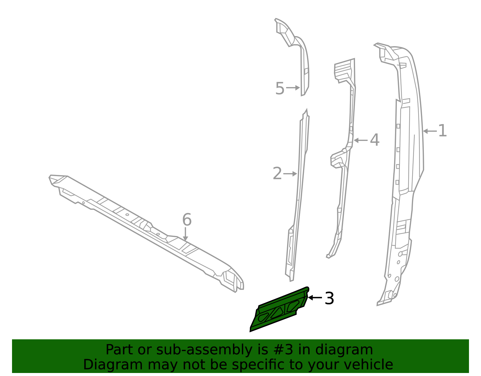 Lower Pillar Reinforced 68134262AA | Mopar Parts Canada