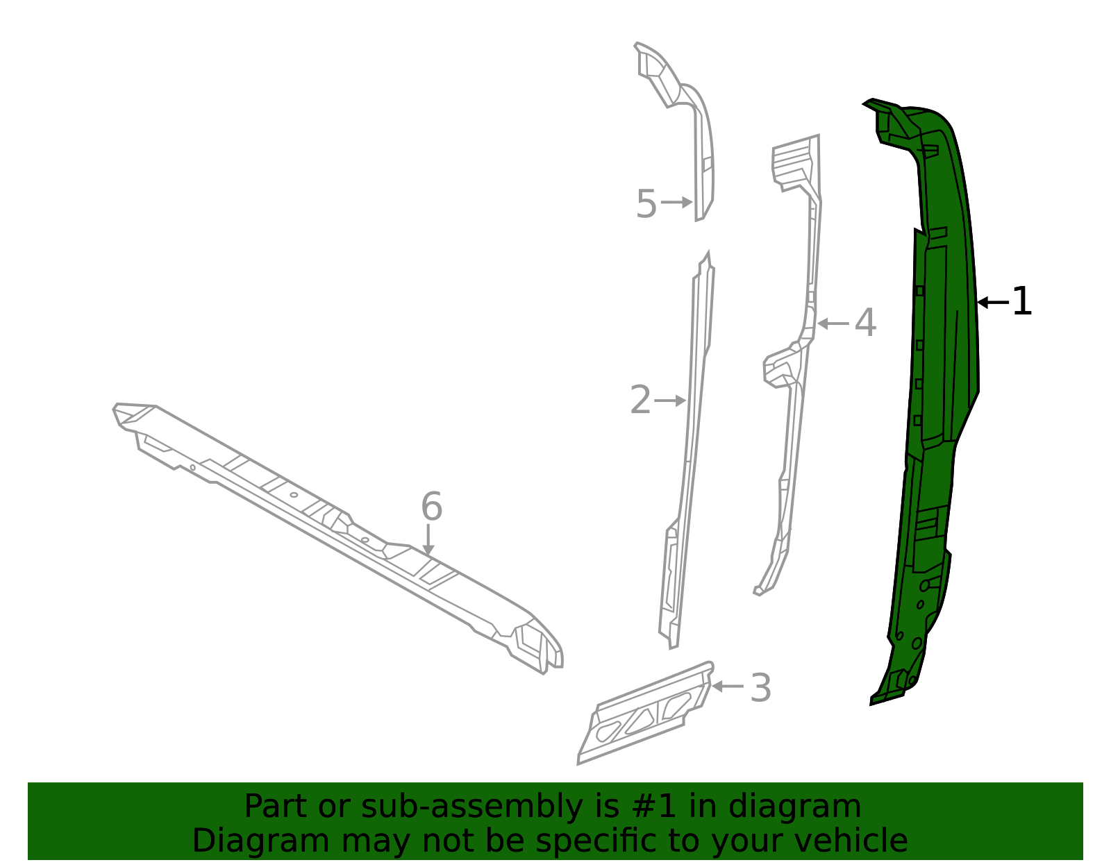 2014-2025 Ram Rear Corner Panel, Right 68606716AA | Mopar Parts Canada
