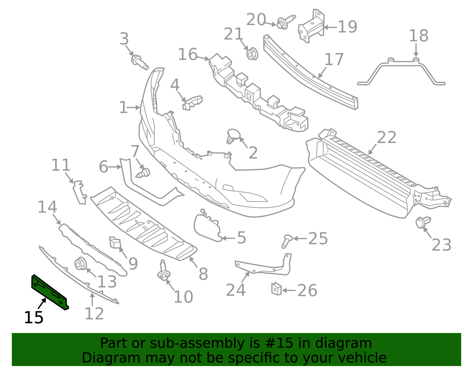 2014-2020 Nissan Rogue License Panel 90914-4BA2A | TascaParts.com