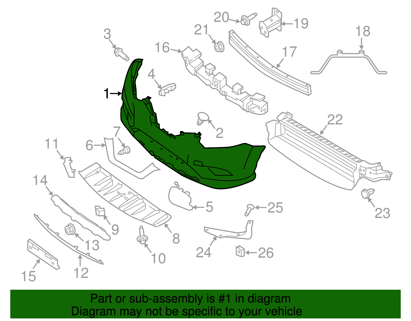 62022-6FL0H | Nissan Fascia-Front Bumper - Genuine OEM | 620226FL0H ...