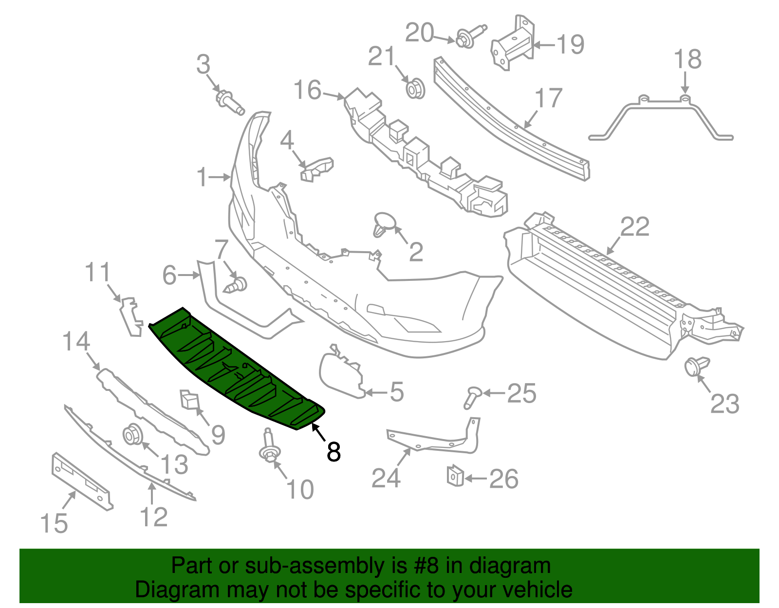 2017-2020 Nissan Rogue Lower Shield 62660-4BC0A | Nissan Parts Central